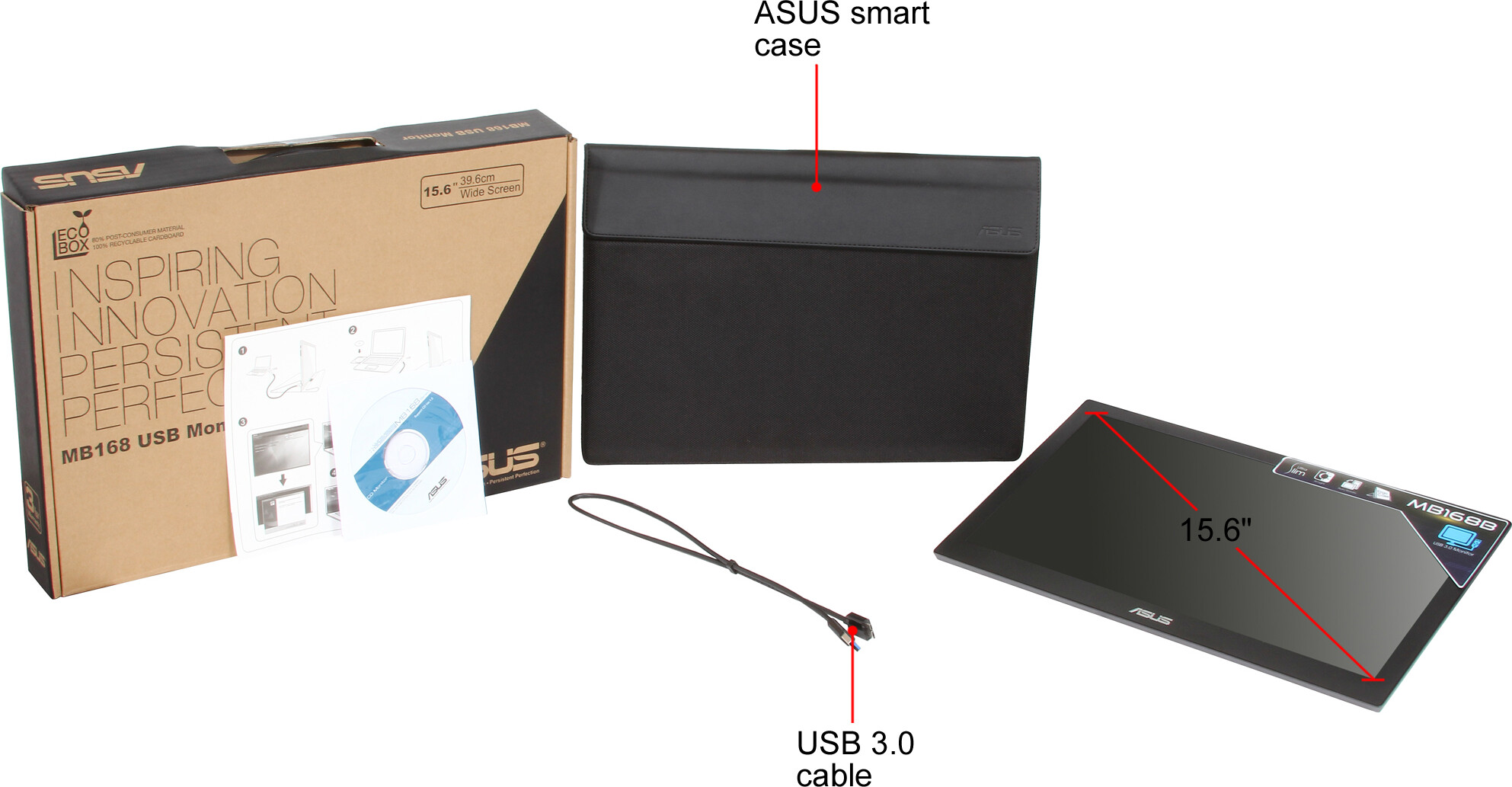 Портативен монитор ASUS ZenScreen MB168B - 16" HD