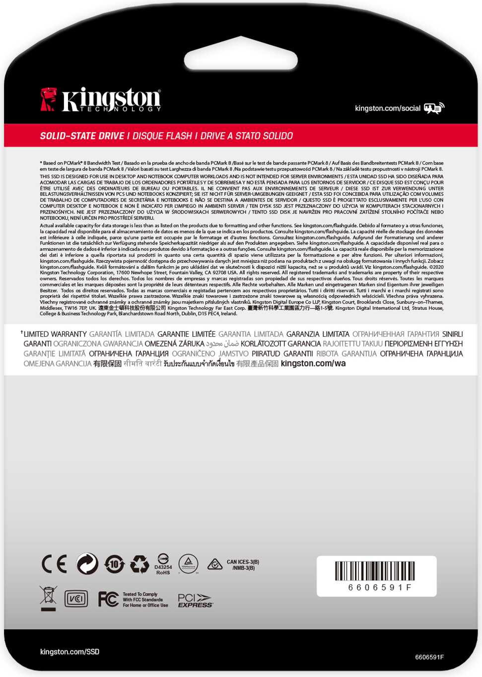 SSD Kingston NV1 500GB - SNVS/500G