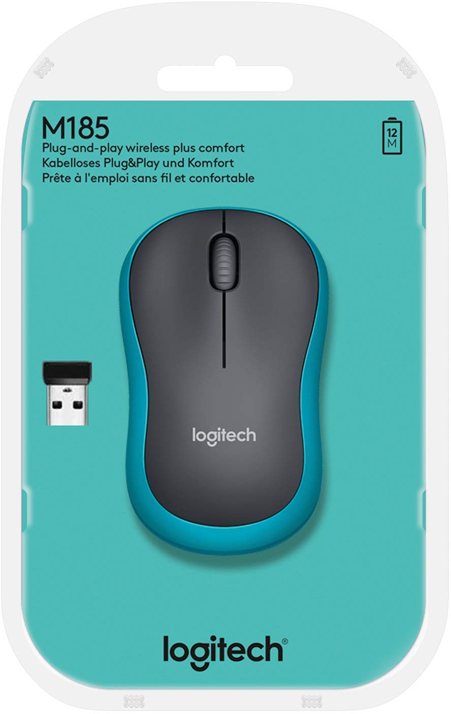 Безжична мишка Logitech M185 Blue