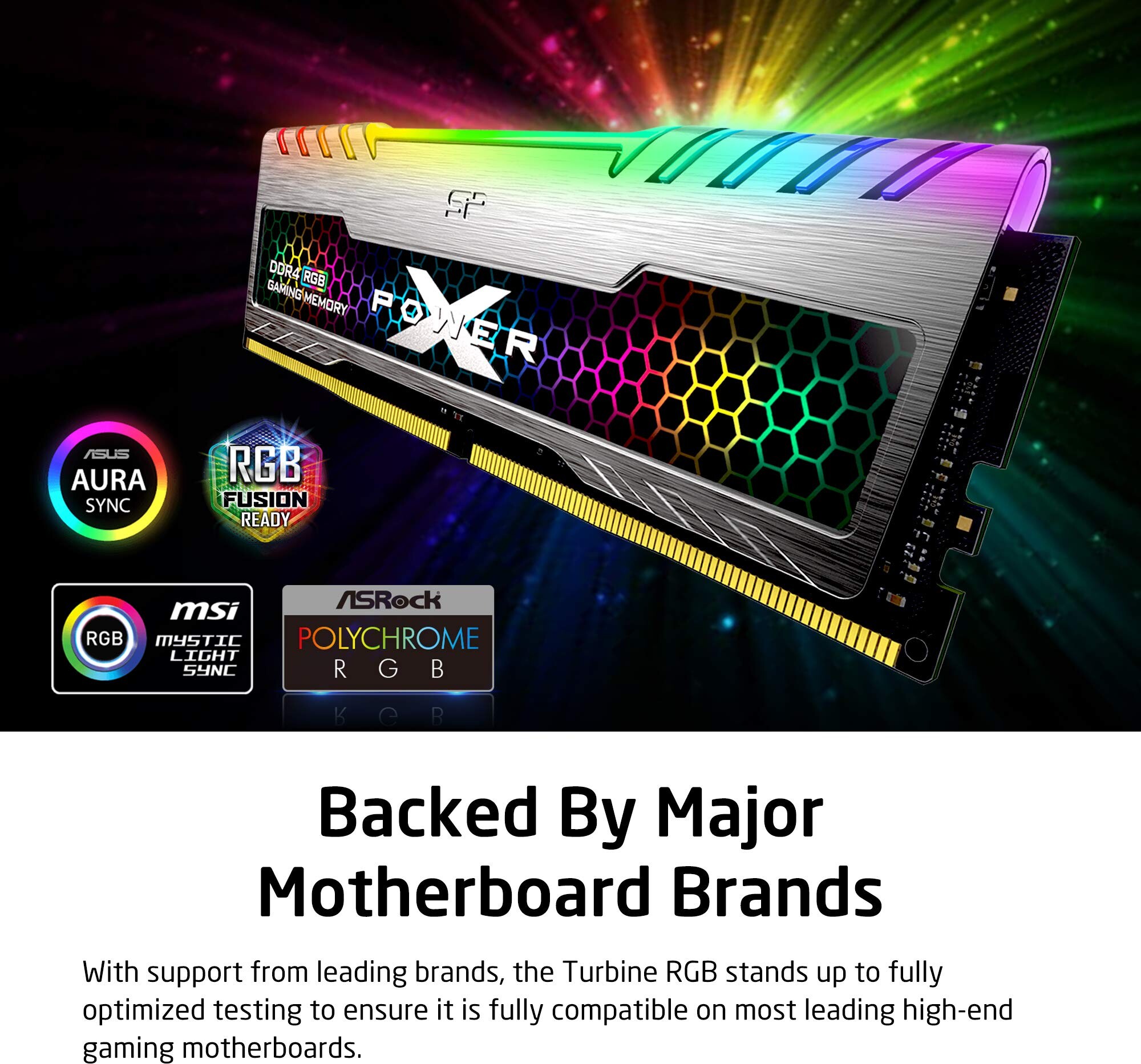 RAM Silicon Power XPOWER Turbine RGB Gaming 8GB DDR4-3200 ...