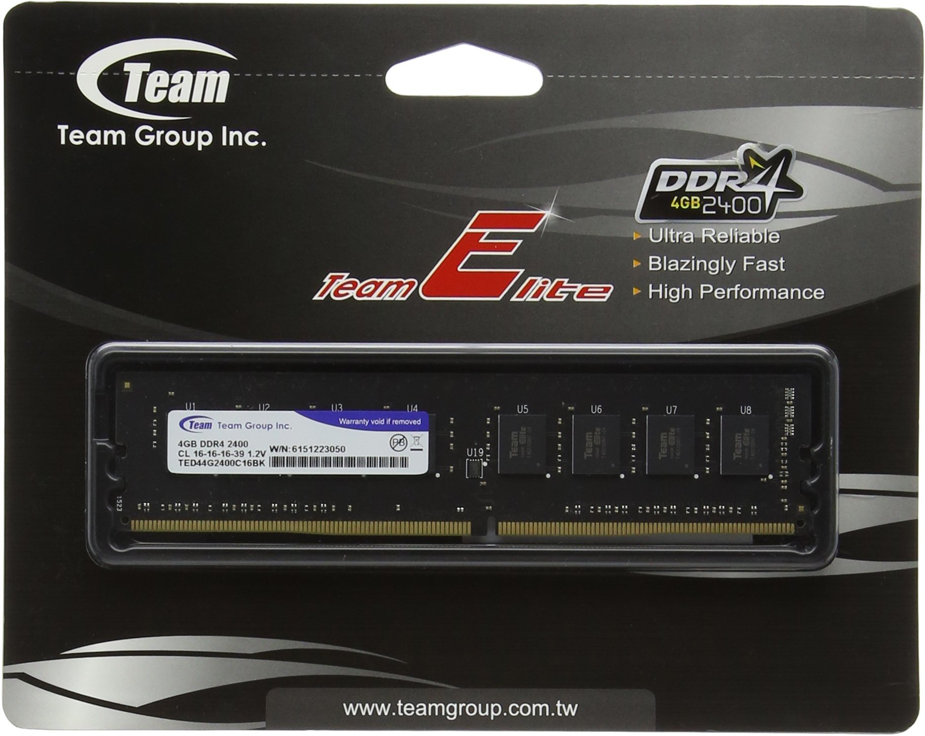 RAM Team ELITE 4GB DDR4-2400 - TED44G2400C1601