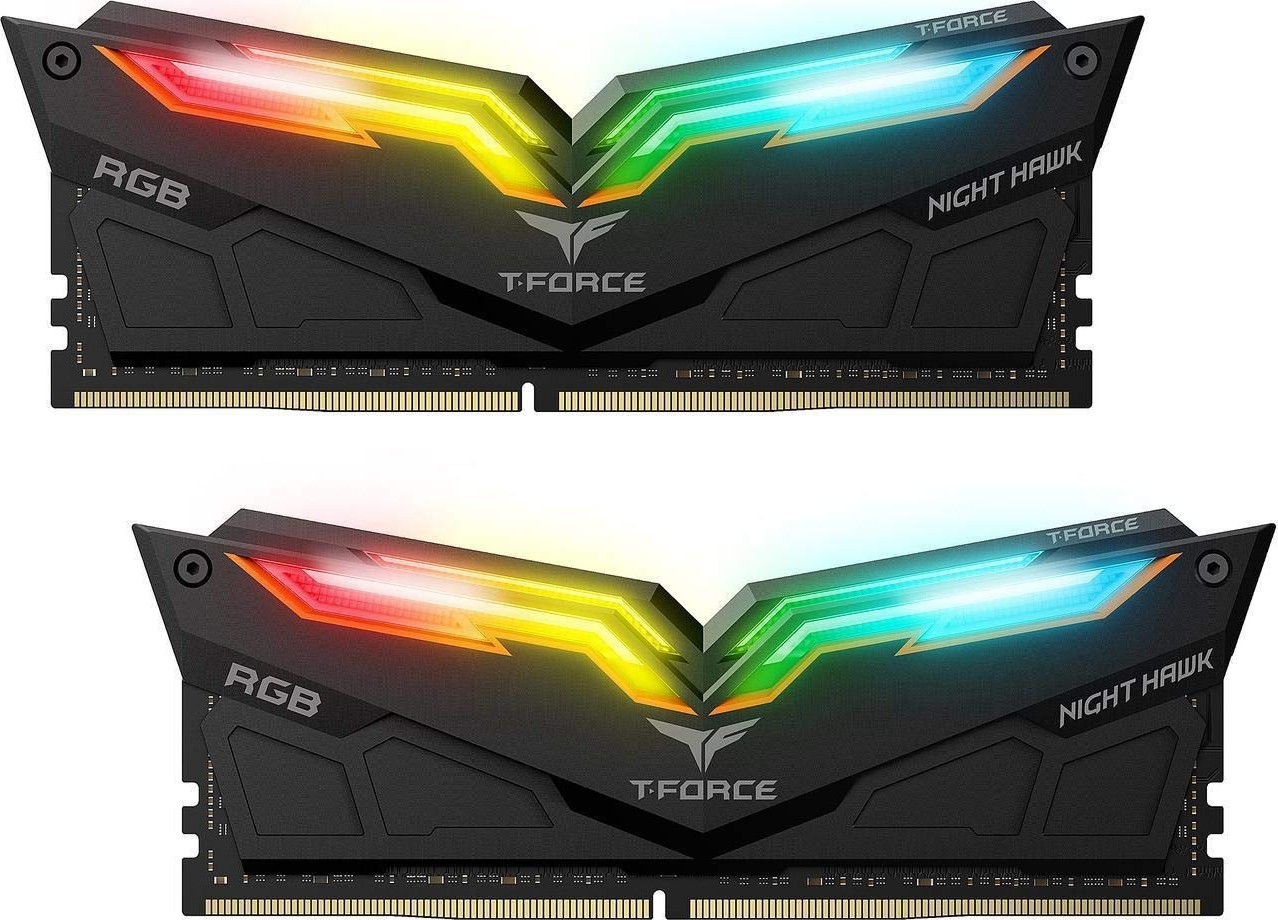 RAM Team Group T-FORCE NIGHT HAWK RGB Black 16GB (8GBx2) DDR4-3200 ...
