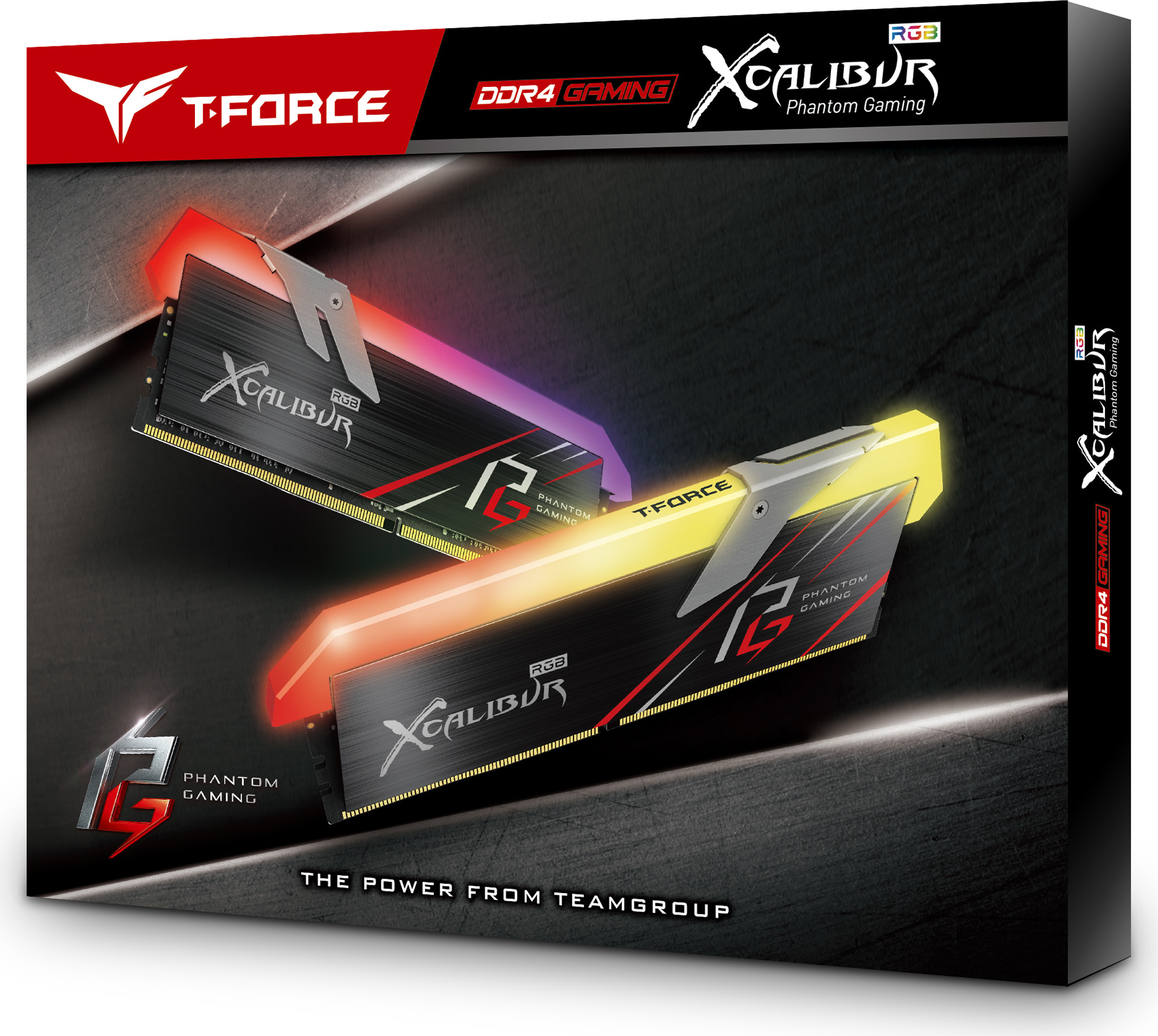 RAM Team Group XCALIBUR Phantom Gaming RGB 16GB (8GBx2) DDR4-4000 ...
