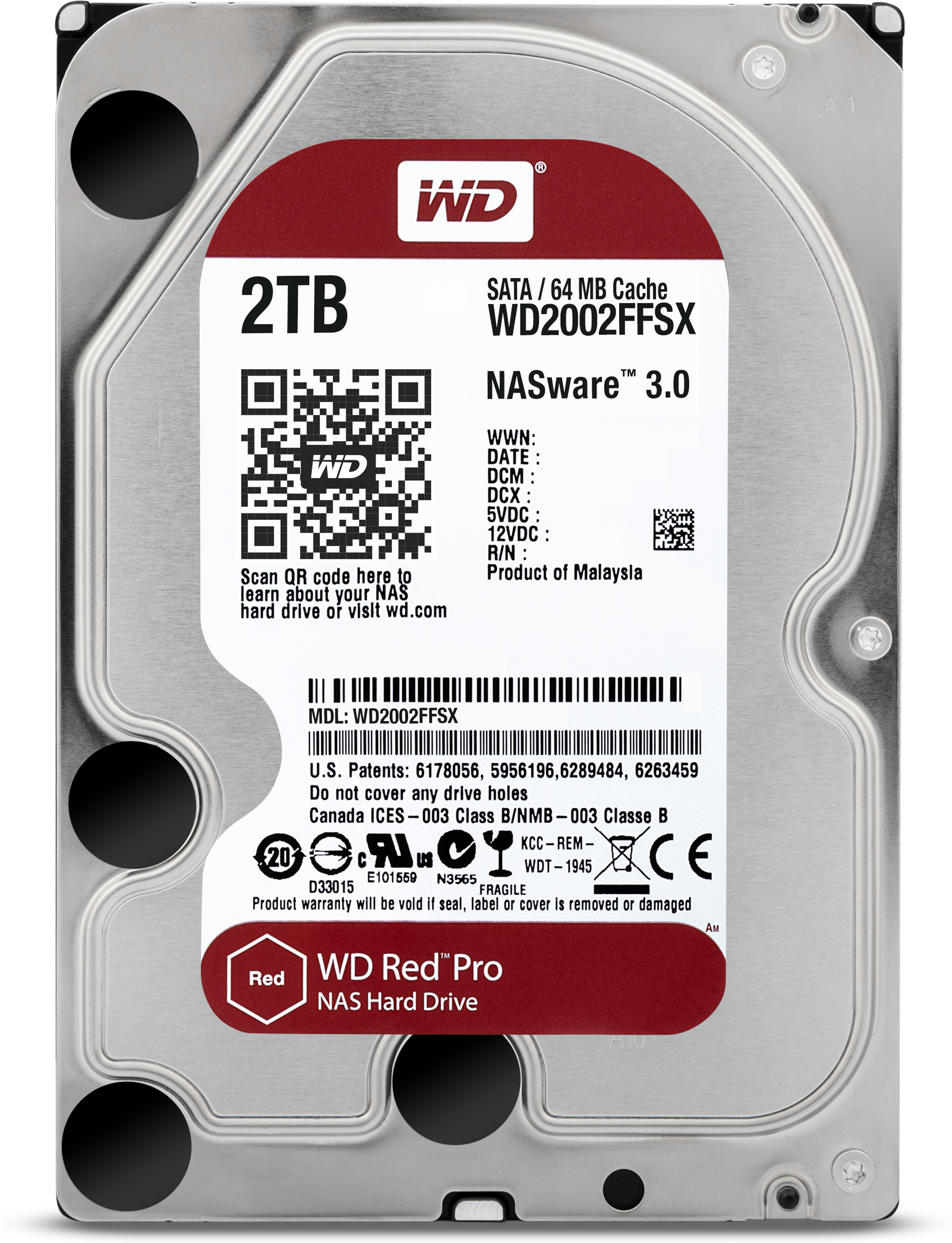 Твърд диск WD Red Pro NAS 2TB - WD2002FFSX