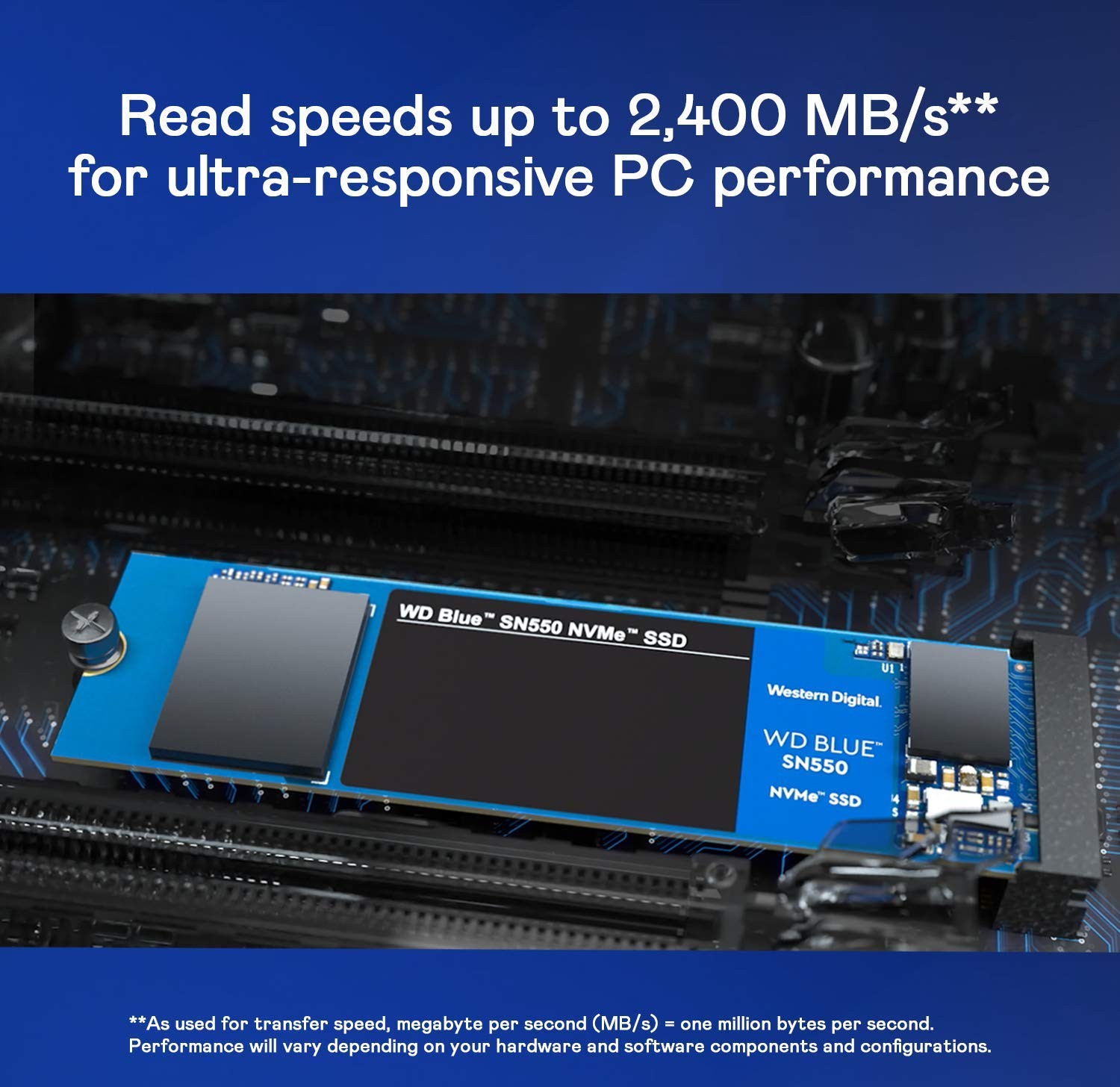 SSD WD Blue SN550 500GB NVMe - WDS500G2B0C