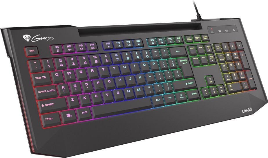 Клавиатура Genesis Gaming Keyboard Lith 400 RGB US Layout RGB Backlight ...