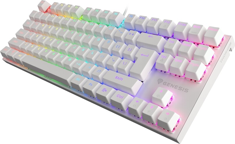 Клавиатура Genesis Gaming Keyboard Thor 303 TKL White RGB Backlight US ...