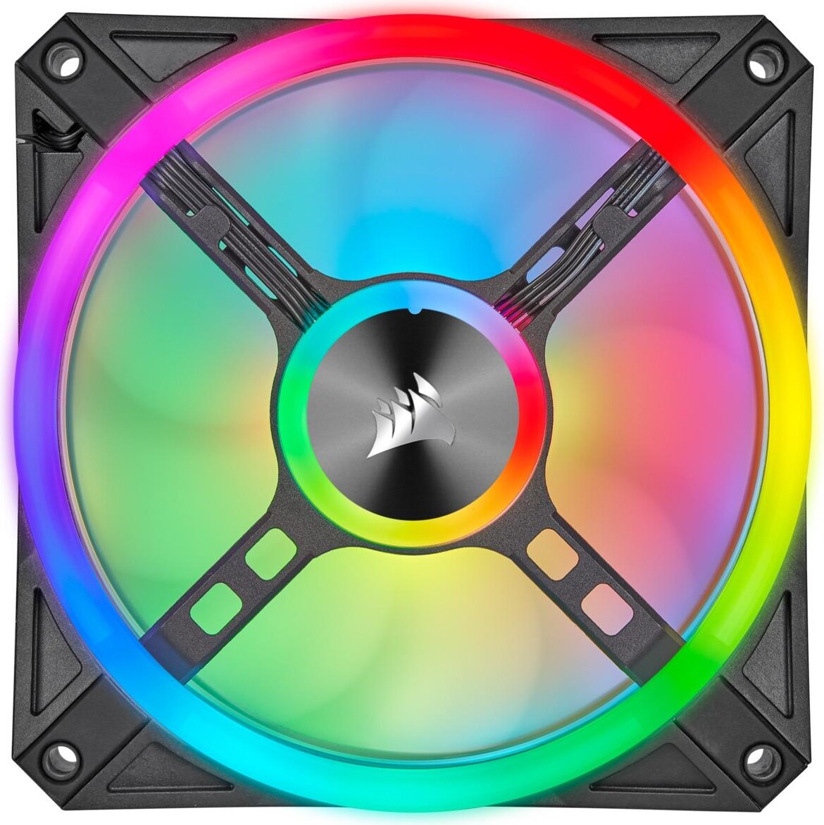 Вентилатори Corsair iCUE QL120 RGB PWM, 3 Fan комплект, с включен ...