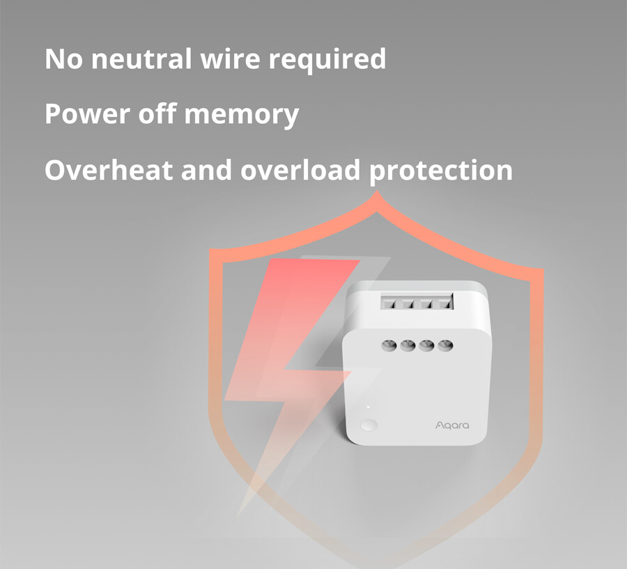 Aqara Single Switch Module T1 (No Neutral): Model No: SSM-U02; SKU ...