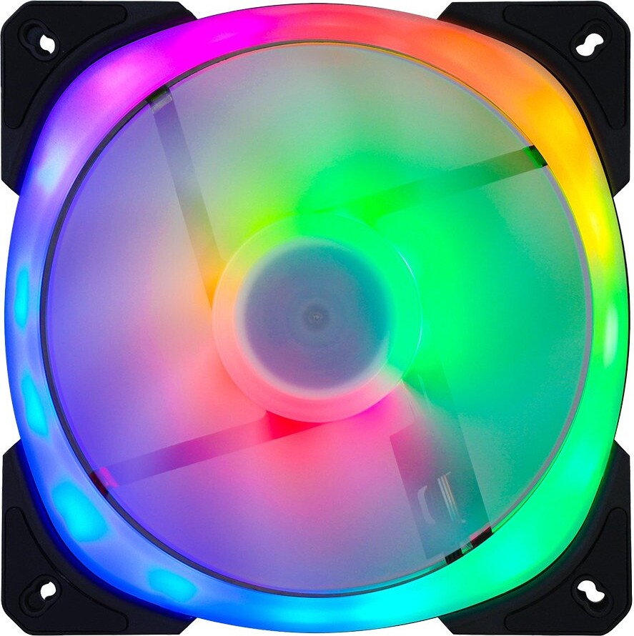 GELID LYRA ARGB FAN, 140mm, 24 ARGB LEDs, Dual Ring Lighting ...